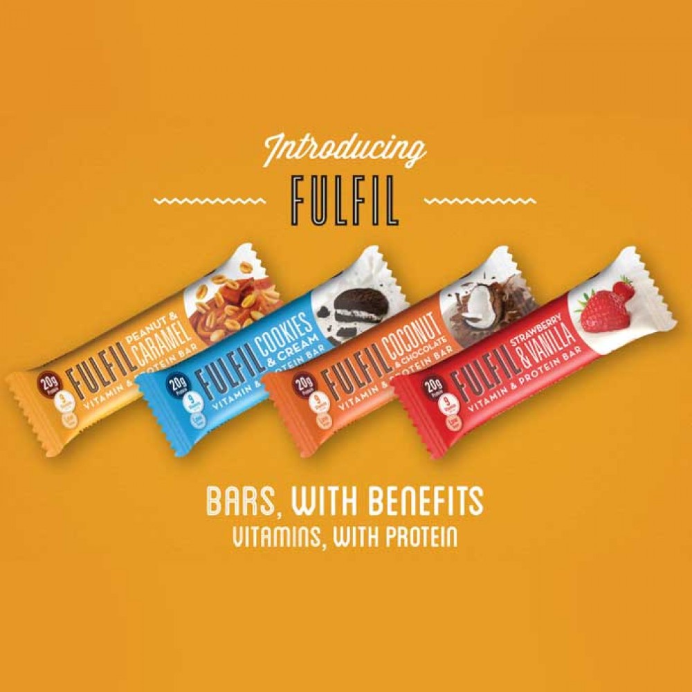 Fulfil Vitamins & Protein Bar, Dark Chocolate Salted Caramel - 15 x 55g