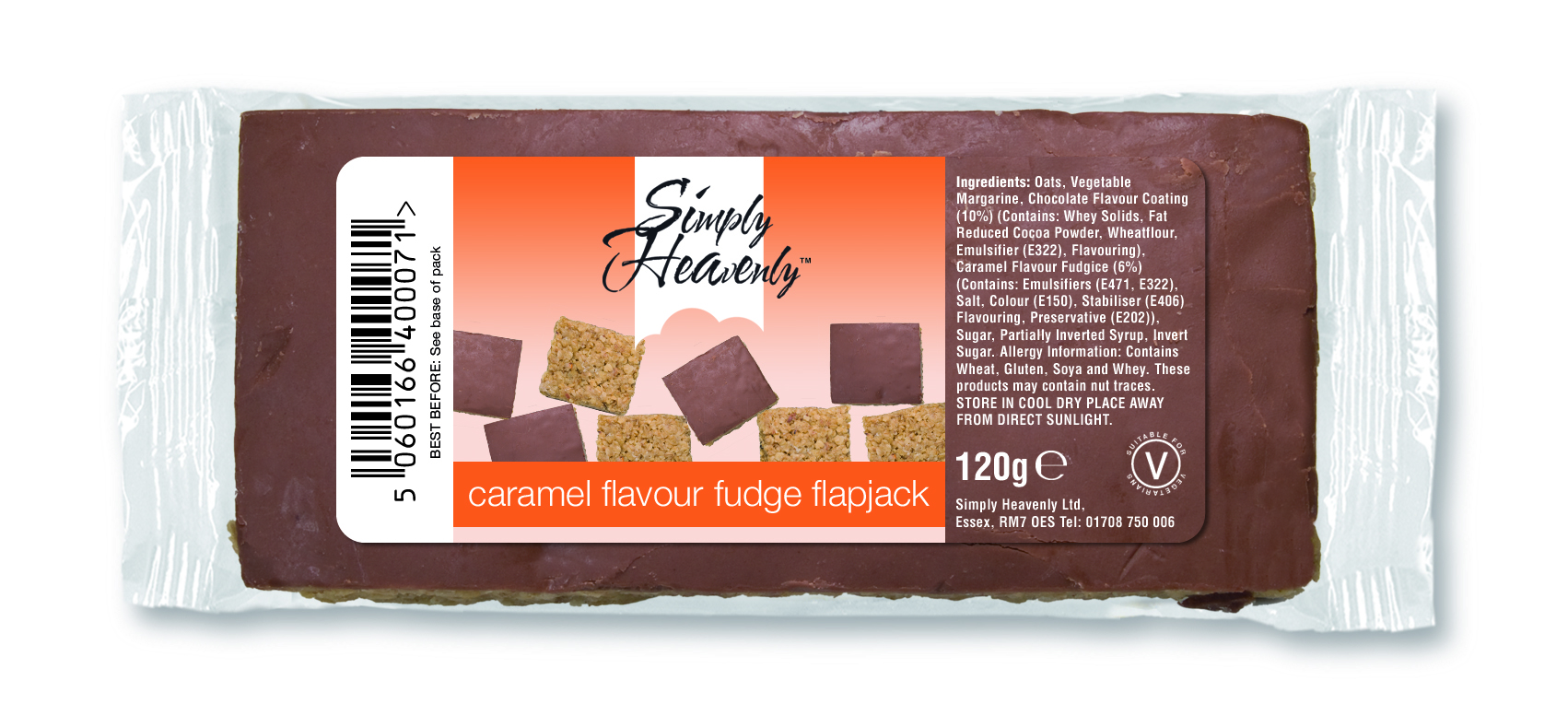 Simply Heavenly Flapjack - Caramel, Fudge & Chocolate Coated - 30x120g