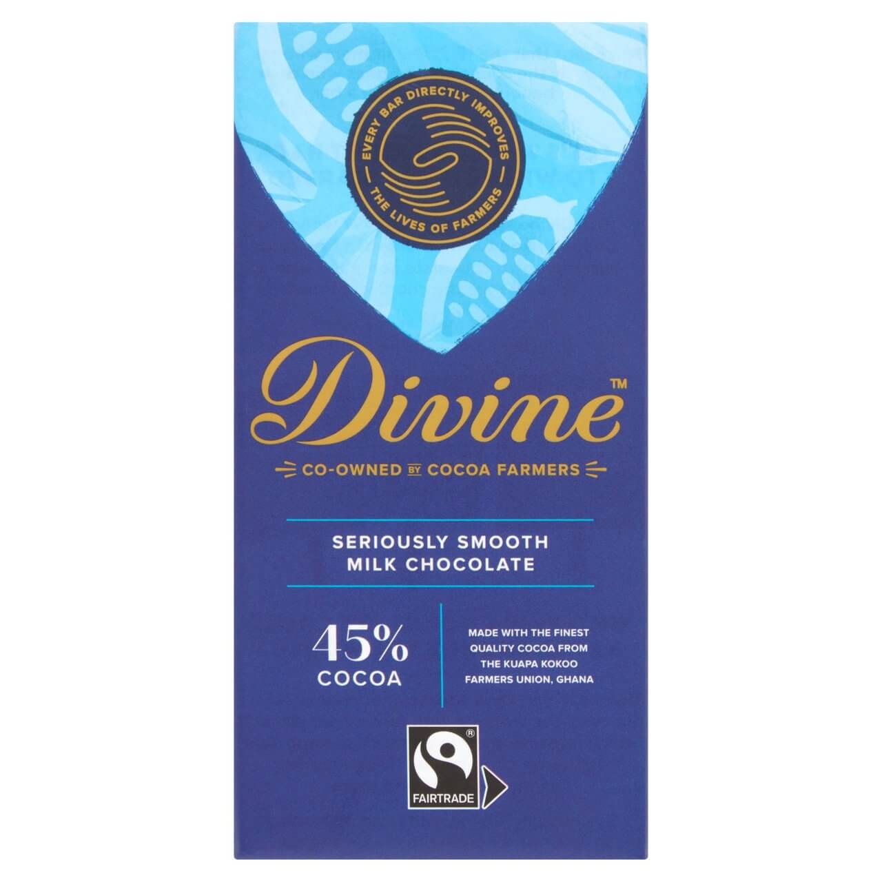 Divine Chocolate - 45% Milk Chocolate - 15 x 90g